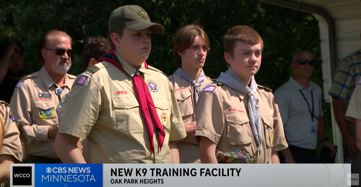 Boy Scout troop helps Oak Park Heights prison add K-9 training facility